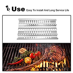 Clivimi 18” Grill Heat Plates Shield Grill Burners Radiant Tray for DCS Grills 27DBQR, DCS 36 BGB36-BQARL, DCS 48 BGB48-BQARL, DCS 30 BGB30-BQR-L, Dynamic Cooking Systems Gas Grill Replacement Parts