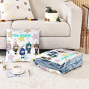 DHCUTE Soft Pillow Blanket 2 in 1 Its_Funneh Flannel Comfortable Blankets Decorate Throw Pillow