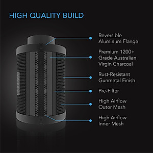 AC Infinity Air Filtration PRO Kit 6”, CLOUDLINE Inline Fan with Controller 69, Carbon Filter Ducting Combo, Cooling and Ventilation System for Grow Tents, Hydroponics, Indoor Gardening