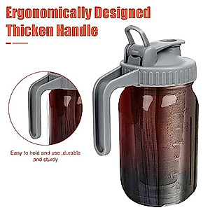 UYANGG Cold Brew Mason Jar Coffee Maker 32 OZ Wide Mouth Cold Brew Pitcher With Coffee Filter and Cleaning Brush For Coffee, Iced Tea, Sun Tea, Lemonade (grey)