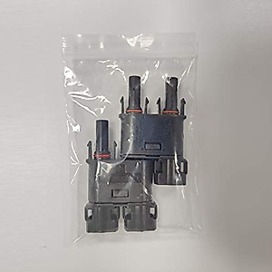 Witproton PV Solar Connector Branch Y T IP68 Waterproof 1000V 1500V Solid Copper Terminal 2 Male 1 Female and 2 Female 1 Male (2to1 Branch Connector)