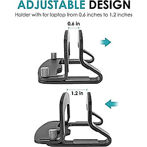 Aluminum Vertical Laptop Stand, Desktop Stand Holder with Adjustable Dock Holder for Desk 1 Slot for MacBook Pro, Laptop