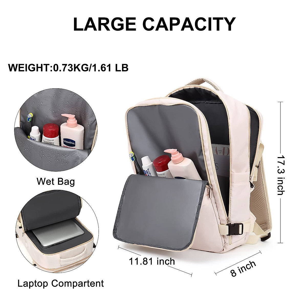 CLUCI Small Crossbody Purses bundles with Trave Backpack Carry On