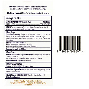 Little Remedies Sore Throat Pops, Made With Real Honey, 10 Count