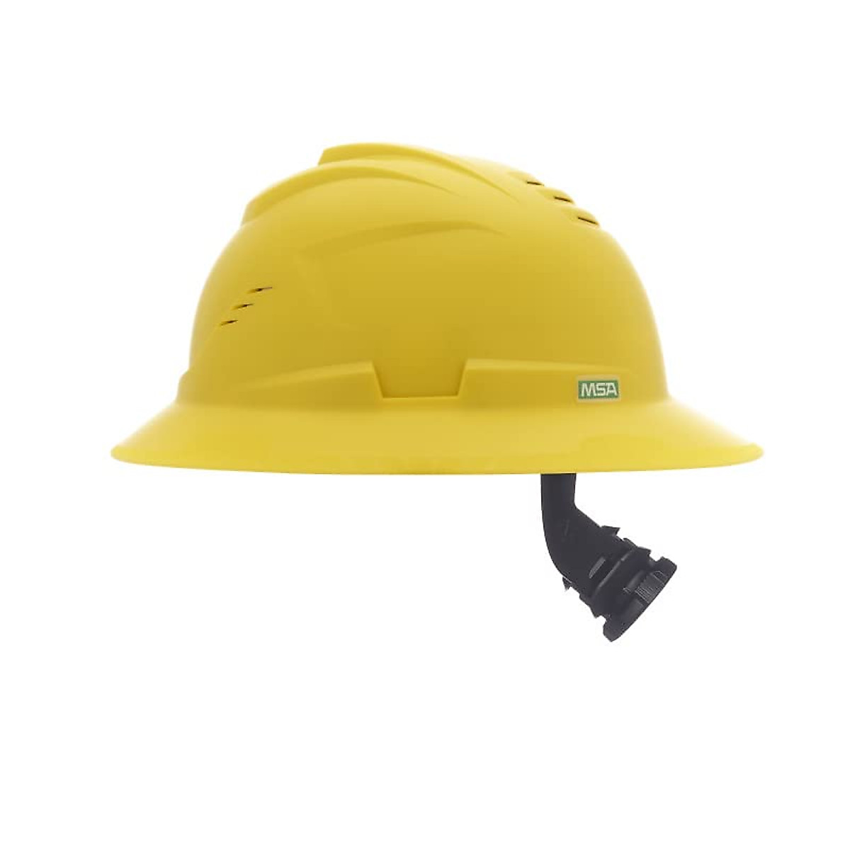 MSA 10215832 V-Gard C1 Vented Yellow Full Brim Hard Hat with ReflectIR Cooling Thermal Barrier and Fas-Trac III Suspension - Uses Highly Innovative Cooling Features to Help Alleviate Heat Stress