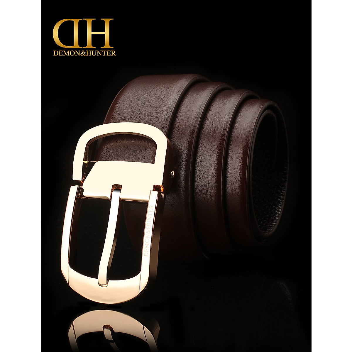 Demon&Hunter PBL Series Men's Pin Buckle Belt H00507(110CM)