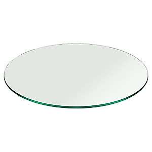 48" Inch Round Glass Table Top 3/8" Thick Pencil Polish Edge Tempered by Fab Glass and Mirror