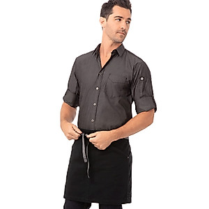 Chef Works Unisex Berkeley Half Bistro Apron, Jet Black, One Size