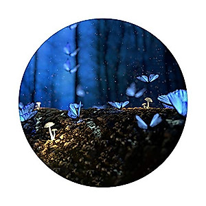 Blue Butterflies forest Gift for Butterfly Lovers PopSockets PopGrip: Swappable Grip for Phones & Tablets
