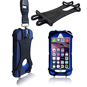AccessoryHappy AH Universal Heavy Duty Cell Phone Carrying Lanyard Leash Neck Strap Tether Holder Quick Release Buckle Smart Cell Phone Credit Card Holder Case for iPhone, Galaxy & Most Smartphone
