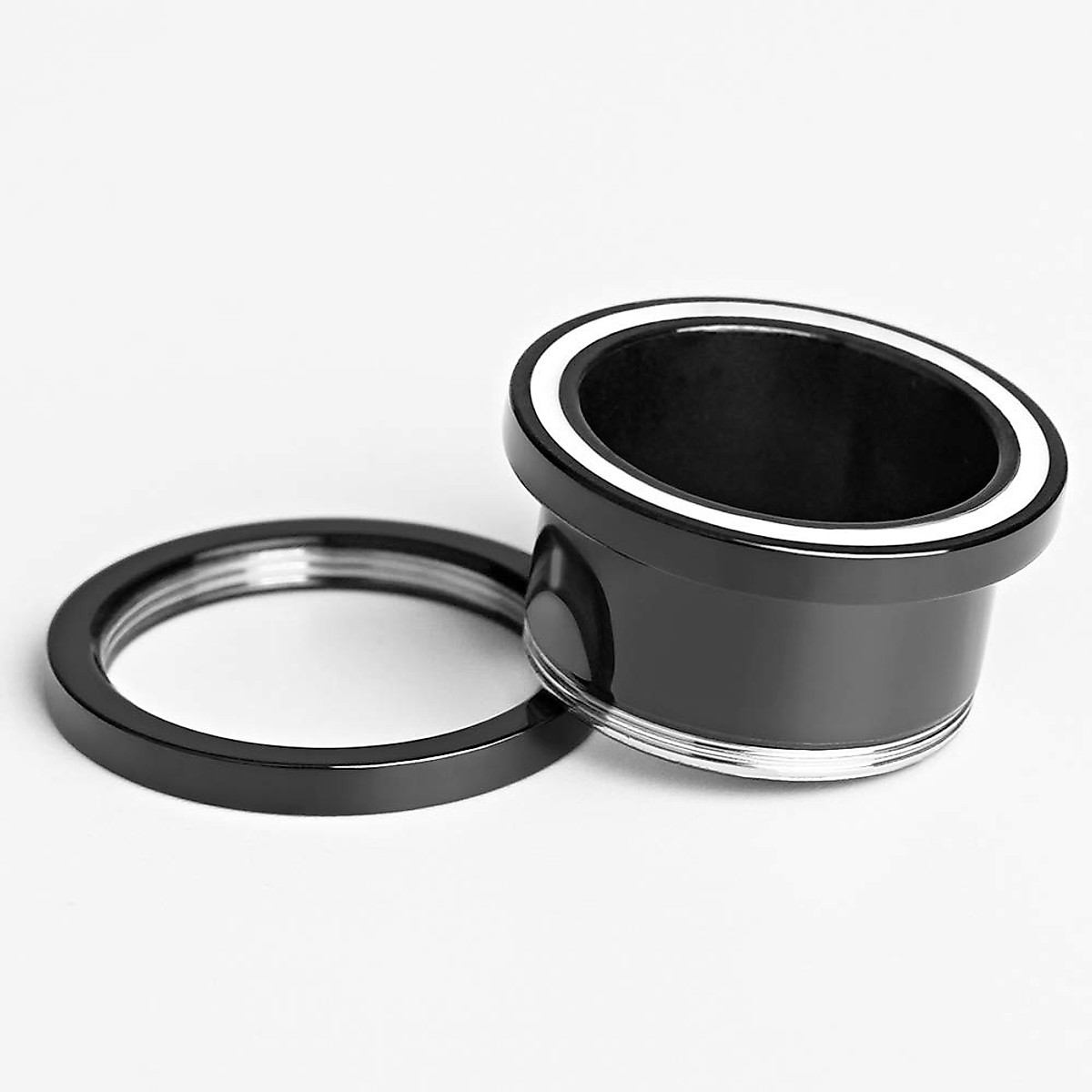 TBOSEN 2 pairs Stainless Steel Ear Plugs Black Gauges Stretching Screw Fit Tunnels Expander Piercing Jewelry