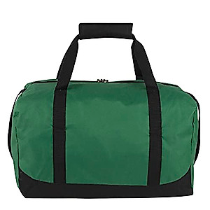 30 Liter, 17 Inch Canvas Duffle Bags for Men and Women – Travel Weekender Overnight Carry-On Shoulder Duffel Tote Bags (Green)