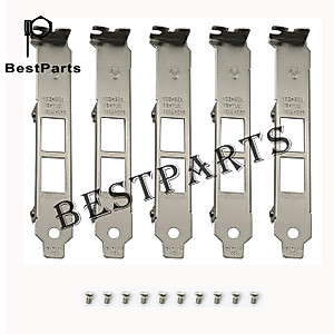 BestParts 5pcs Generic Full Height Brackets for Intel X540-T2 X550-T2 Network Card with Screws
