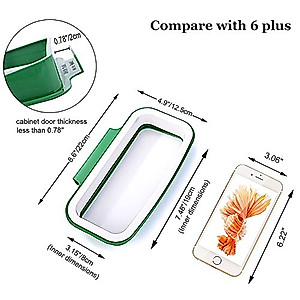 Lunies Over The Cabinet Plastic Trash Bag Holder for Kitchen, RV,Bathroom, Dorm Room, Office 8.6"x 4.9"