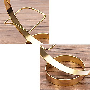 ZHIQ Single Bottle Countertop Wine Holder, Free Standing Metal Wine Rack, Wine Bottle Storage Holder, Display Shelf for Tabletop, Silver/Gold/Bronze