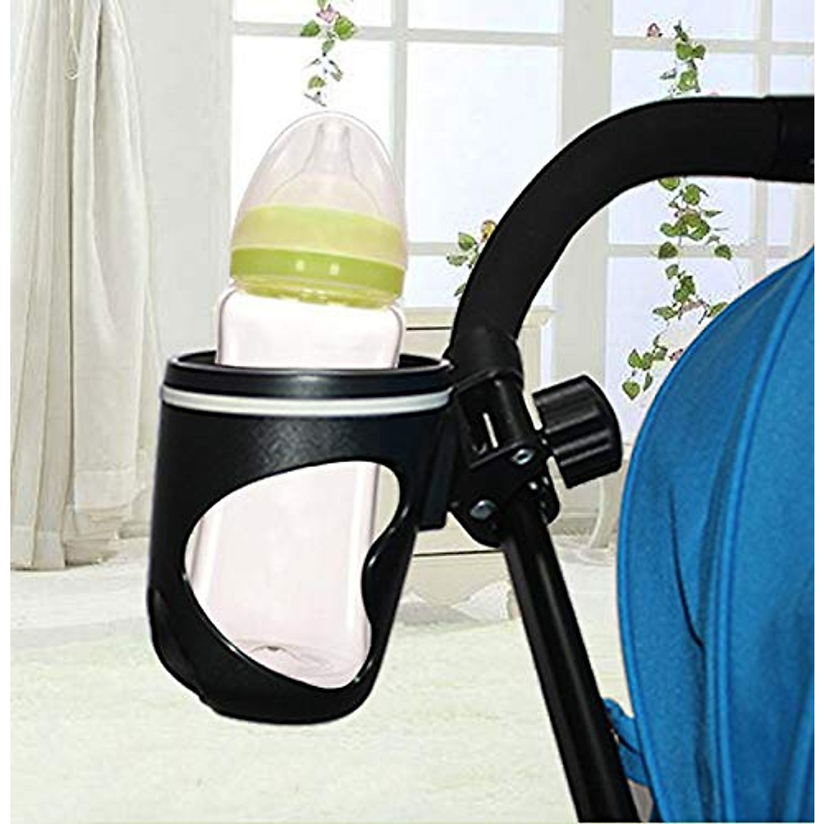 Universal Cup Holder, Twoworld 360 Degree Rotation Stroller Bottle Holders, Free Hanging Direction Cup Holder for Stroller, Bicycle, Wheelchair, Motorcycle 2 Pack