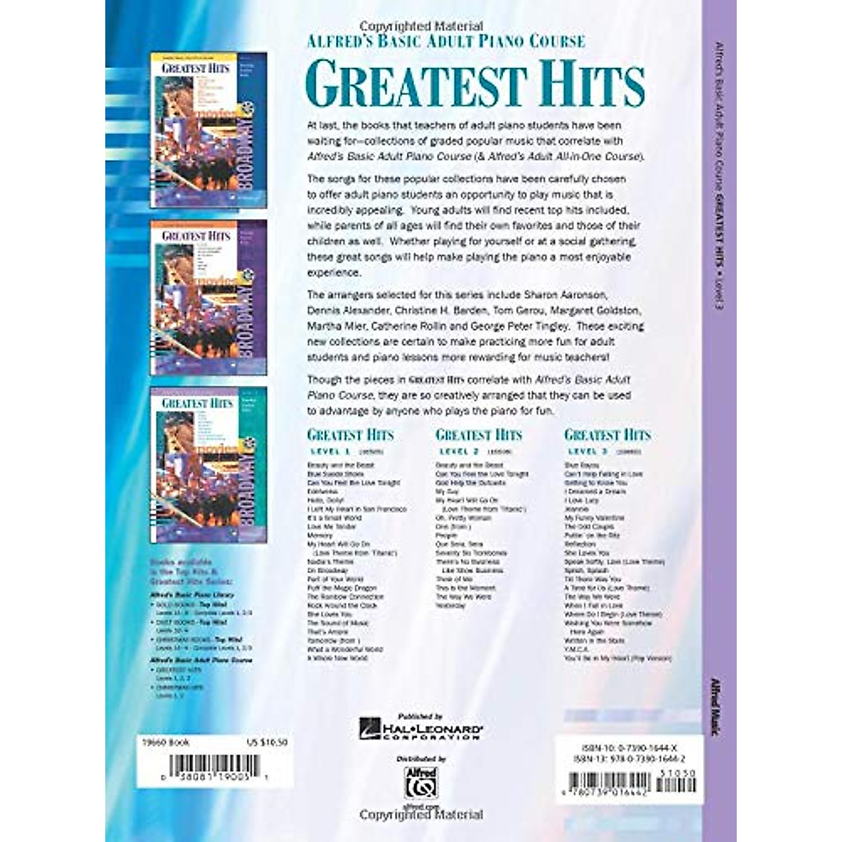 Alfred's Basic Adult Piano Course Greatest Hits Book 3 (Alfred's Basic Adult Piano Course)