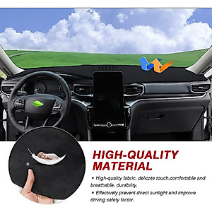 Autorder Dashboard Cover Mat for 2020 2021 2022 2023 2024 Ford Explorer Accessories Dash Cover Flannel Dash Mat Sunshade Glare UV Rays Protector