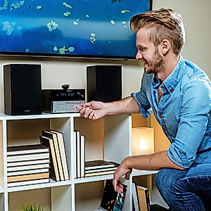 Philips Bluetooth Stereo System for Home with CD Player, MP3, USB, Audio in, FM Radio, Bass Reflex Speaker, 18W, Remote Control Included