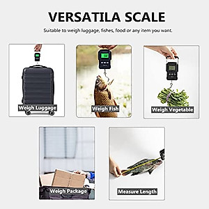 NUTRI FIT Luggage Weight Scale Fish Weighing Scales Digital Handheld Suitcase Weigher with Hook, 165lb/75kg with Measuring Tape for Travel, Fishing, Gifts