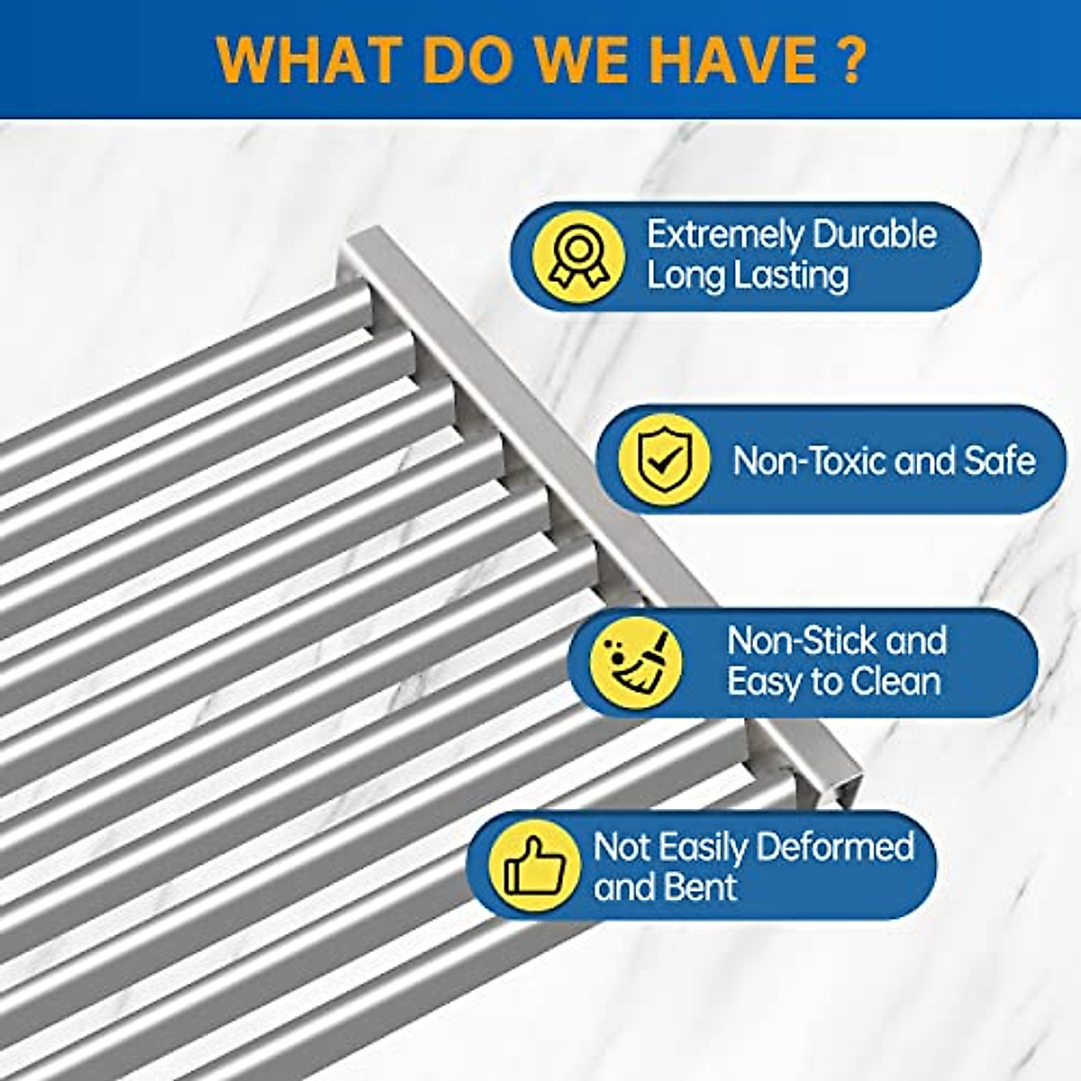 Grill Grate 19 1/16 Inch Stainless Steel Cooking Grid Grates Part Replacement for Brinkmann 810-1750-S, 810-1751-S, 810-3752-F, 810-6570-F, 810-3551-0, Brinkmann 810- Gas Grill Models, 3-Pack