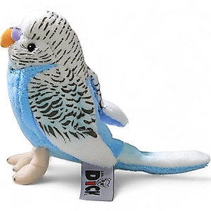Carl Dick Budgerigar Dark Blue, 5 inches, 13cm, Plush Toy, Soft Toy, Stuffed Animal 2823005
