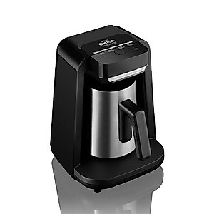 Arzum Okka Automatic Turkish Coffee and Hot Beverage Maker, Velvetiser, 120V, Black/Chrome (OK0012-RKUL)