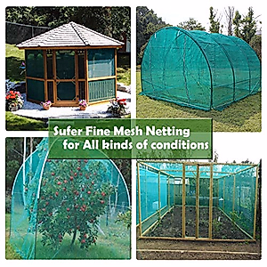 Garden Barrier Netting, Plant Covers 8x24ft Extra Fine Mesh 30% Sun Net Green Sunblock Mesh Shade Protection Netting for Vegetable Fruits Flowers Crops Row Cover Raised Bed Screen Against Birds Animal