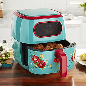 The Pioneer Woman Vintage Floral 6.3 Quart Air Fryer with LED Screen, 13.46"