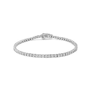 ARAIYA FINE JEWELRY Sterling Silver Diamond Tennis Bracelet (1/2 cttw, I-J Color, I2-I3 Clarity),7"