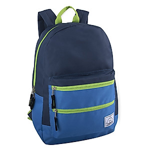 Multi-Color Back Pack with Adjustable Padded Shoulder (Navy) Medium