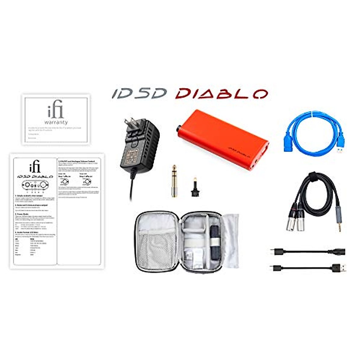 iFi iDSD Diablo Purist Portable DAC/Headphone Amplifier - USB/SPDIF Input - 4.4mm Balanced Output - 4.4mm & 6.3mm Headphone Jacks