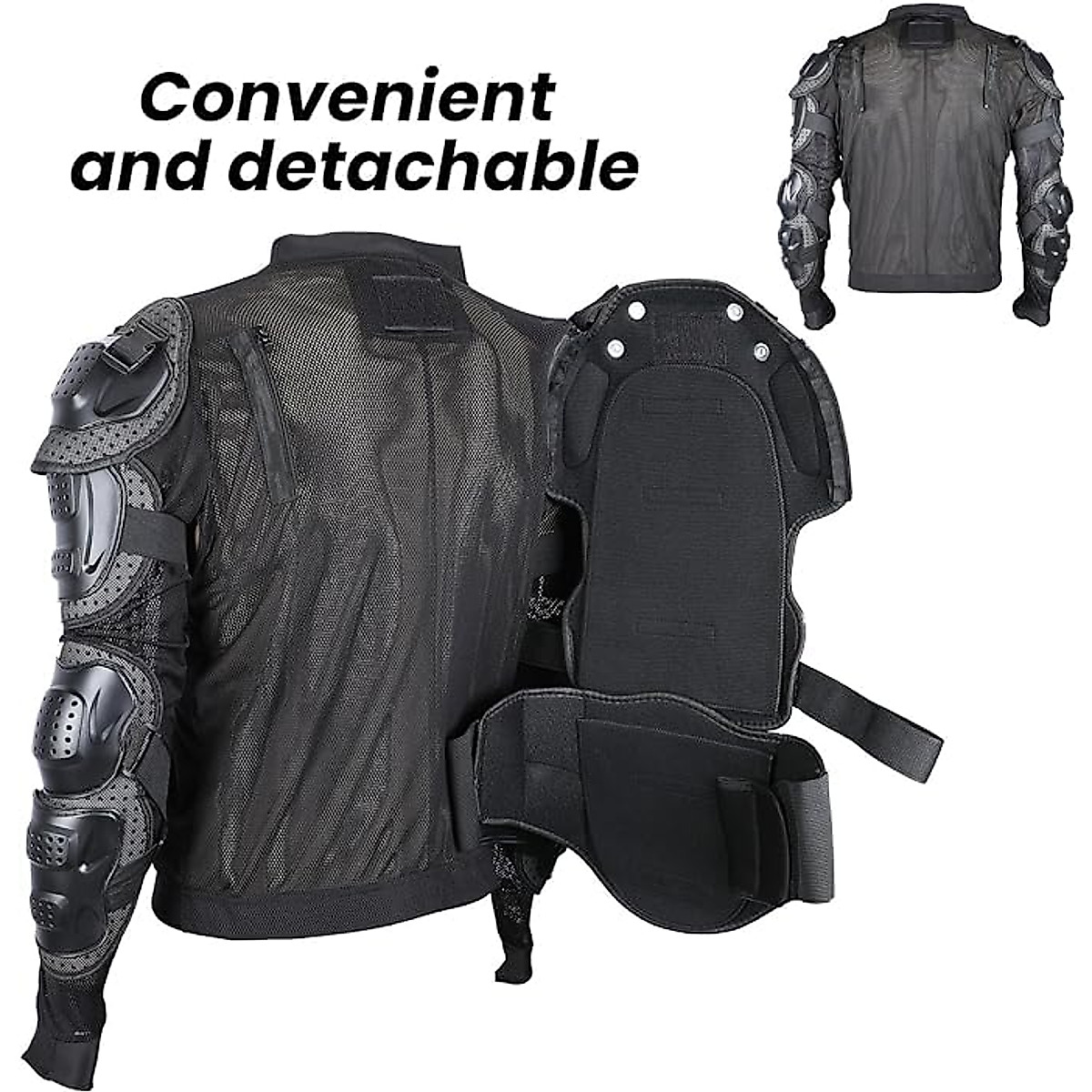 Motorcycle Protective Jacket Full Body Armor Protection Dirt Bike Gear ATV Protective Safety Gear Riding Racing Armor Motocross Protector Jacket Men Women For Off-Road Motorbike Cycling Skiing Skating