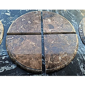 Premium Marble Corner Shelf - 8" Shower Soap Dish - Natural Stone Bathroom Caddy - Bath Wall Shampoo Holder (Emperador Dark OG)