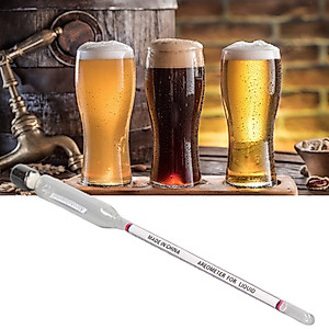 YYQTGG Wine Meter, Strictly Tested 10 Pcs Alcohol Hydrometer Easy To Observe Temperature Resistance for Laboratory Homebrewed Beer, Wine, Mead, Cider Monitor and Test Your Homebrew