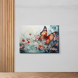 Abstract Painting Buy Canvas Wall Art, Butterfly Painting Art, Butterfly canvas, bedroom Butterfly wall art,Watercolor abstract Butterfly canvas painting