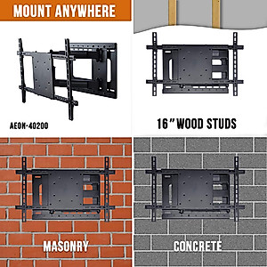 Aeon Stands and Mounts 40200 full motion TV wall mount with 28" Extension (Black)