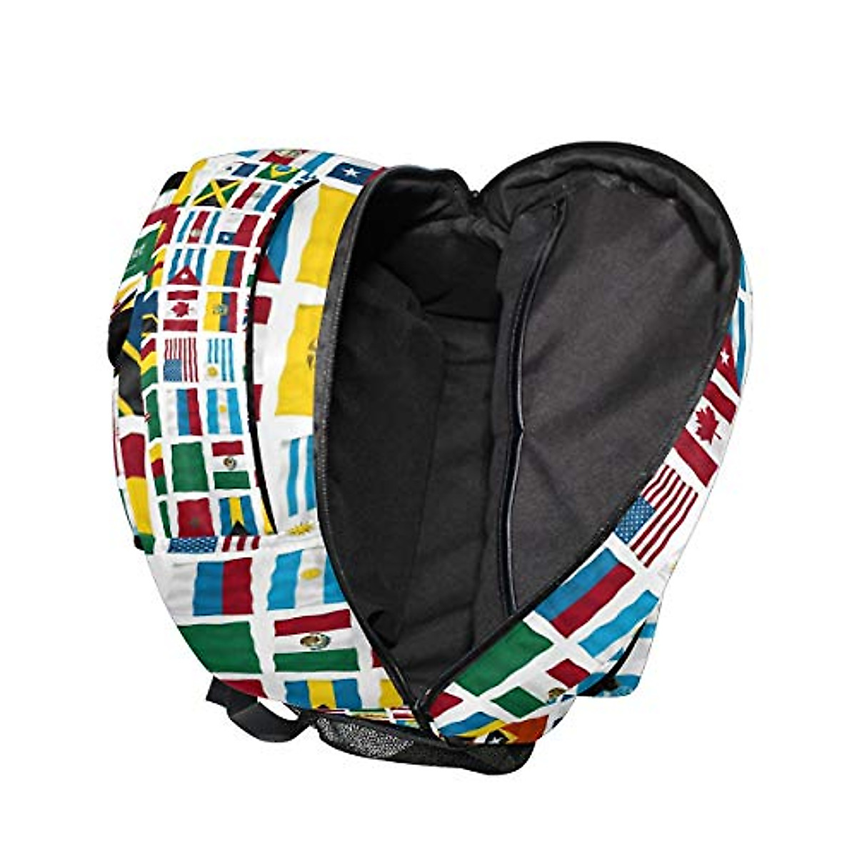 World Flags Backpacks Travel Laptop Daypack School Bags for Teens Men Women