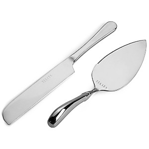 Yekara Designs Cake Knife And Server Set - Stainless steel Elegant Pie & Pastry Cutter For Weddings or Reunion - Reliable & Sturdy Knife And Server For Cutting Pies & Serving Pastries Or Baked Dishes