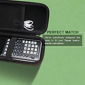 LTGEM EVA Hard Case Compatible with Texas Instruments TI-84 Plus CE/TI-84 Plus/TI-Nspire CX II CAS/TI-Nspire CX II/TI-83 Plus/TI-89 Titanium/TI-85 / TI-88 Color Graphing Calculator, White