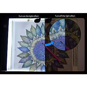 A4 Ultra-Thin Portable LED Light Box Tracer w 3 Level Brightness USB Power Cable Dimmable Brightness Artcraft Tracing Light Pad for Drawing, Sketching, Animation, 5D Diamond Painting (A4)