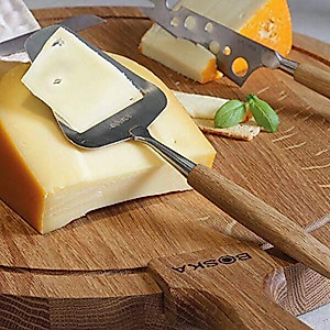 Boska Holland Cheese Slicer and Plane w. European Oak Wood Handle, Flex Steel Blade, 10 Year Guarantee, Life Collection