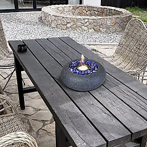 11-inch Portable fire Pit, Tabletop Fireplace fire Bowl Use Iso-Propyl Alcohol as Fuel. Clean-Burning Bio Ethanol Ventless Fireplace for Indoor Outdoor Patio Parties Events