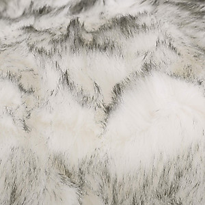 Christopher Knight Home Schley 5 Foot Bean Bag - Short Faux Fur - White/Gray