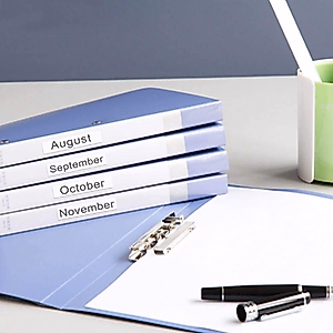 Phomemo D30 Label Maker Tape, Black on White Sticker Thermal Paper, Pre-Cut Self-Adhesive Label Tapes, 14 x 30mm /0.55 x 1.1 Inch (1/2" x 1 1/8") 210 Tapes/Roll, 3-Roll