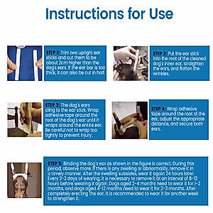 Doberman Ear Posting Kit - Stand Up Support Tool with Tape for Pinscher Dogs' Ears