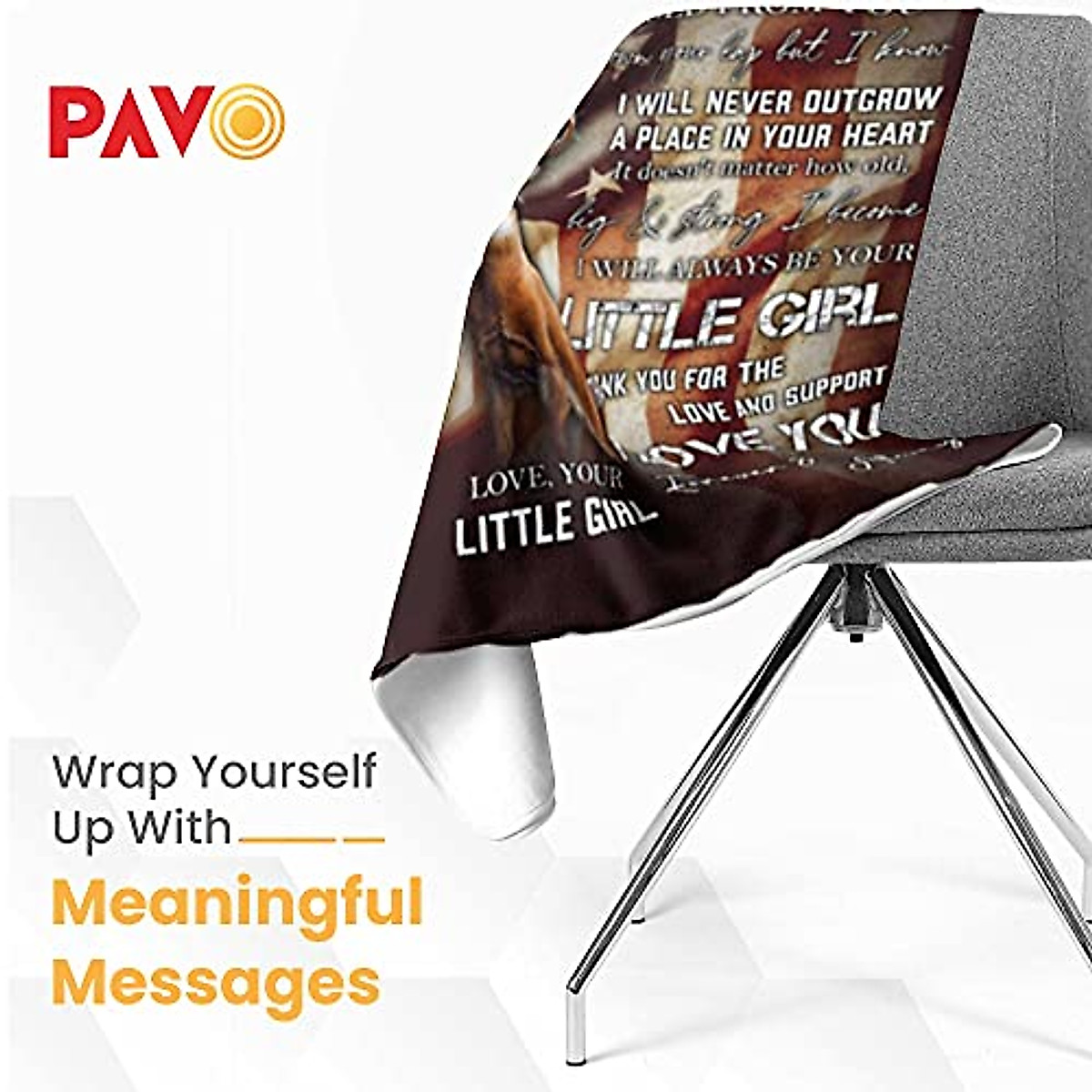 2022 Dad Gifts to My Dad from Daughter American Deer Ultra Soft Fleece Throw Blankets for Couch Bedroom Sofa Best Dad Gifts for Birthday, Thanksgiving, Anniversary, for Men 50 x 60in