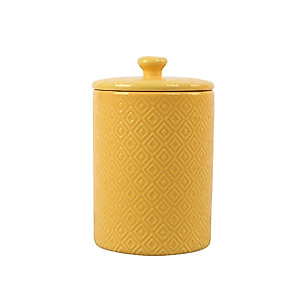 10 Strawberry Street Kitchen Canister, 3 Piece Set, Diamond Yellow