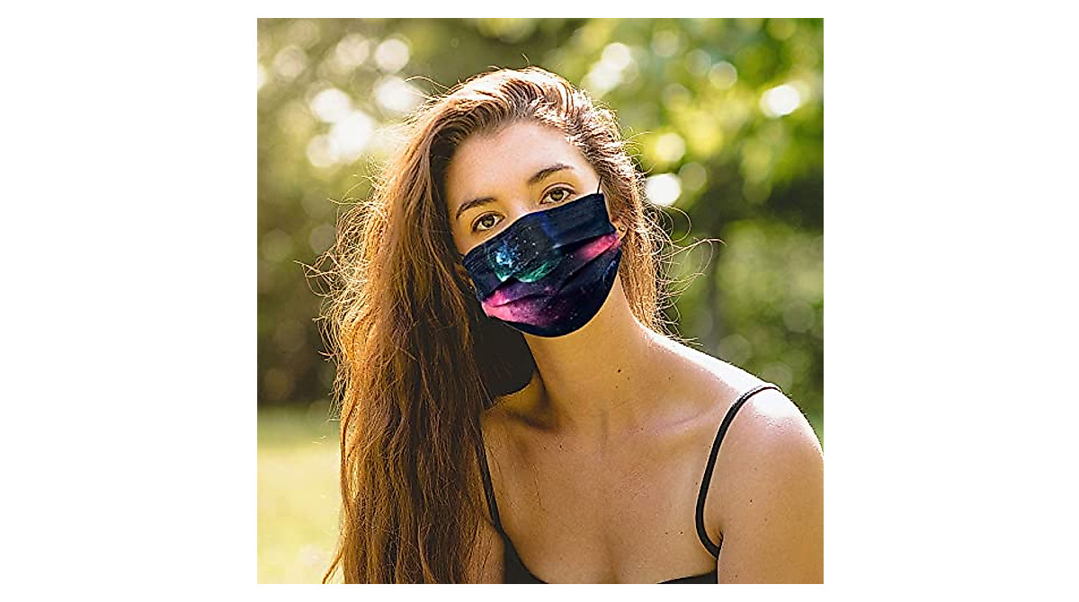 Starry Galaxy Disposable Face Masks - 50 Pack for Adults