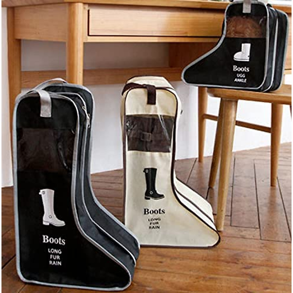 WITERY Boots Shoe Bag Travel Organizer Storage Cube-Portable Waterproof Shoe Bags Organizer Dust Cover Protector Bag Under Bed Wardrobe Organizer